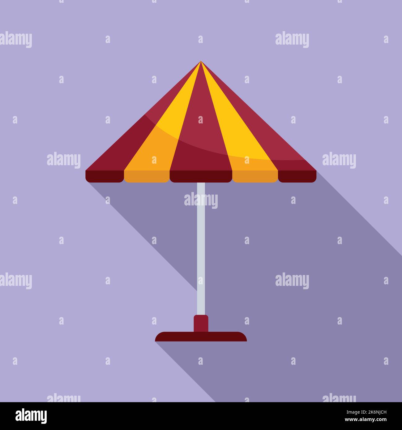 Pool umbrella icon flat vector. Beach vacation. Sea equipment Stock ...