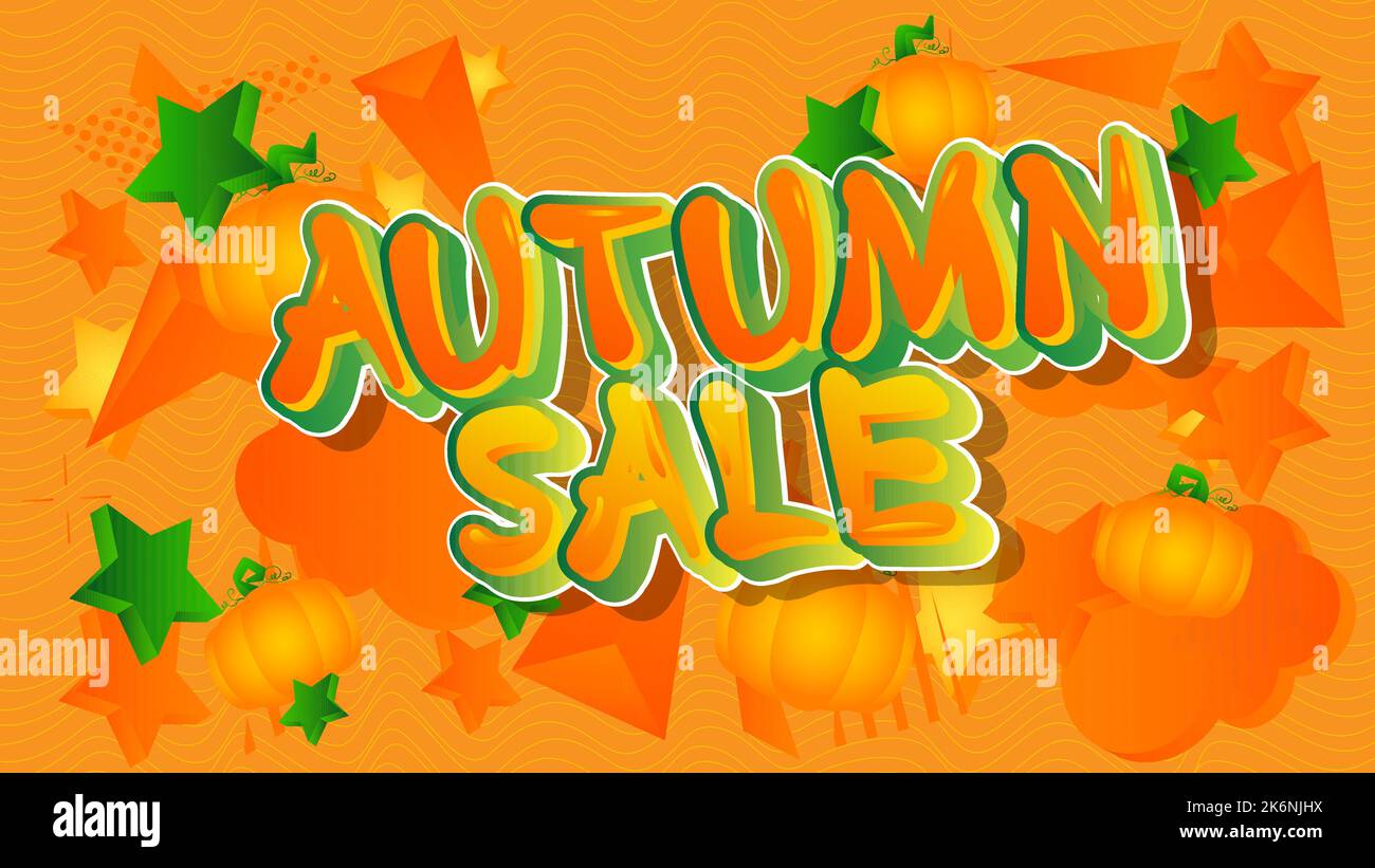 Cartoon autumn font fall Stock Vector Images - Alamy