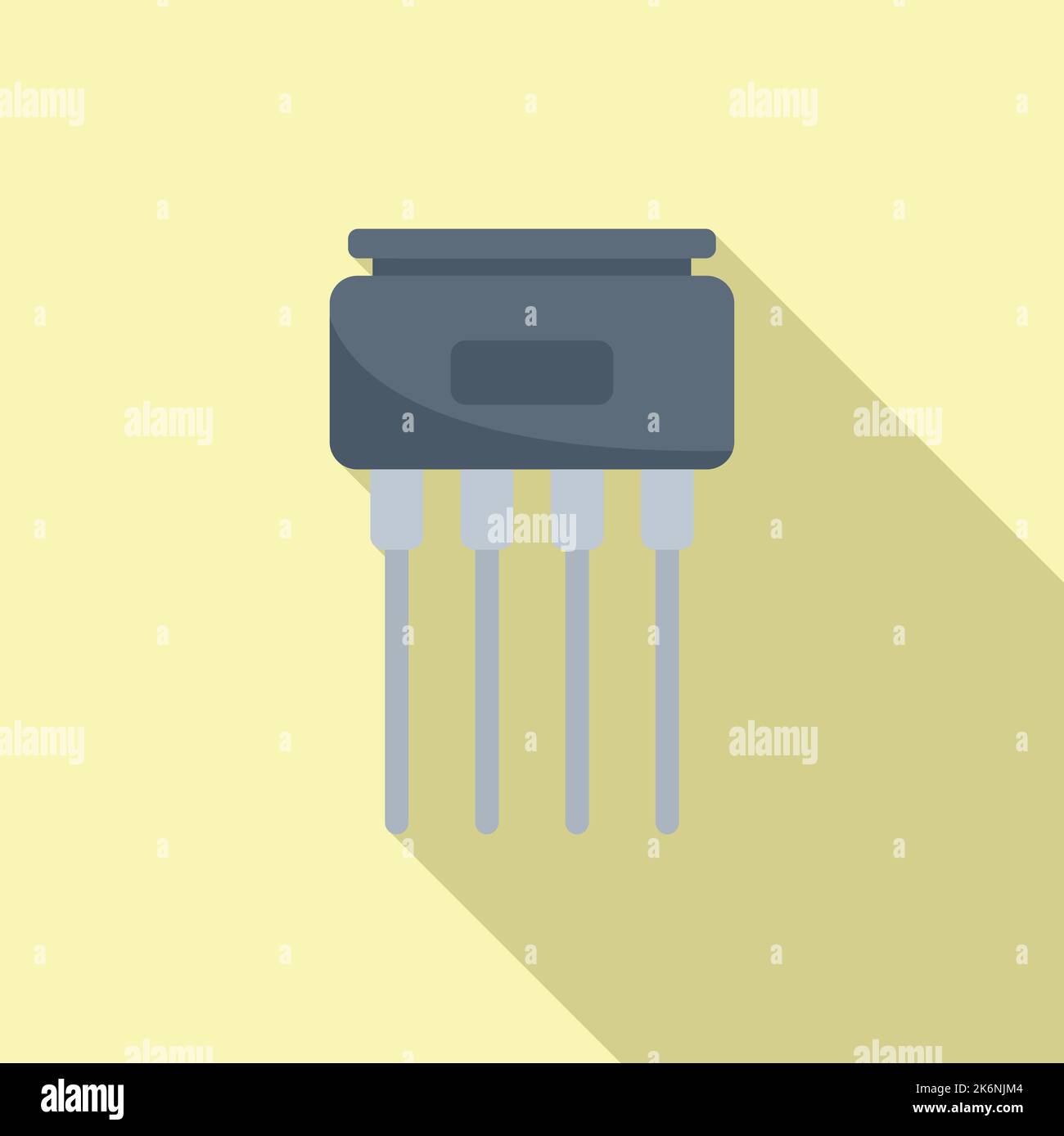 Resistance icon flat vector. Electric circuit. Electronic chip Stock ...