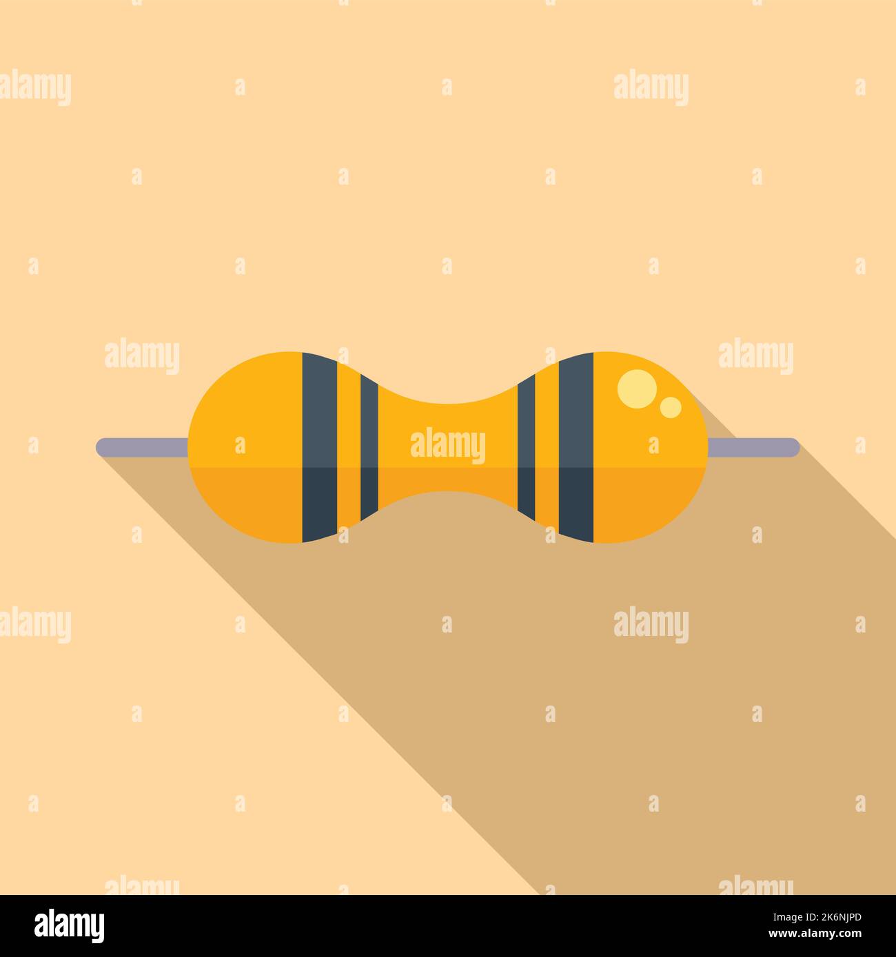Chip resistor icon flat vector. Electrical circuit. Computer energy ...