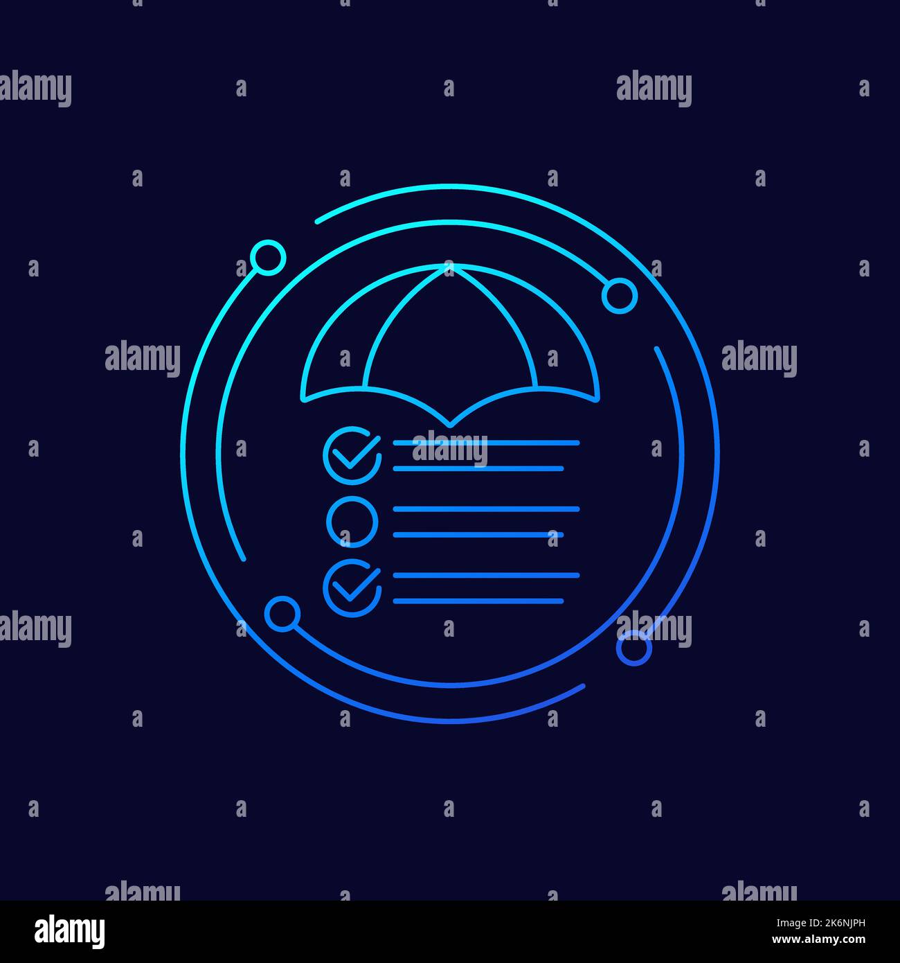 Risk management icon, line vector Stock Vector Image & Art - Alamy