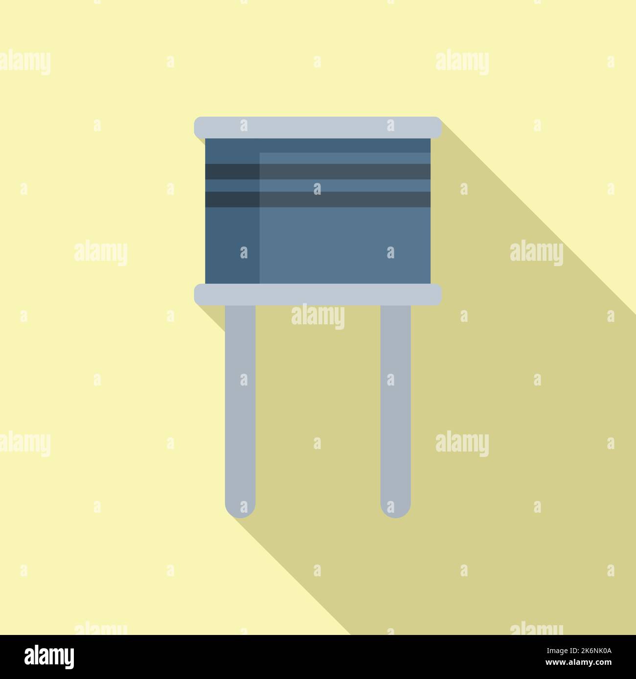 Industry resistor icon flat vector. Circuit resistance. Capacitor ...