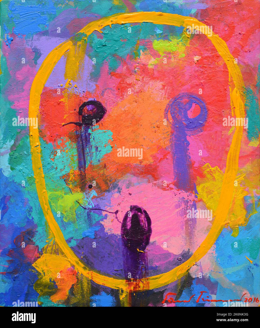 Abstract Face, colorful painting for texture background Stock Photo - Alamy