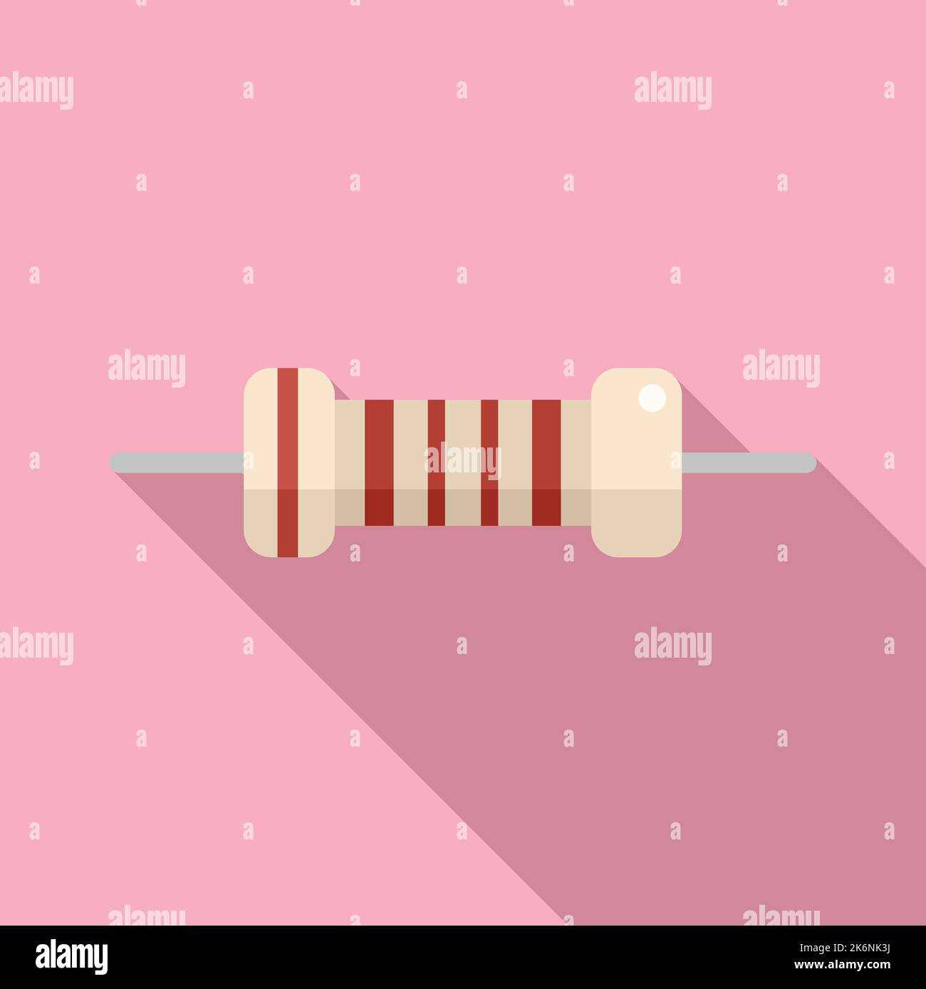 Power resistor icon flat vector. Electric circuit. Capacitor chip Stock ...
