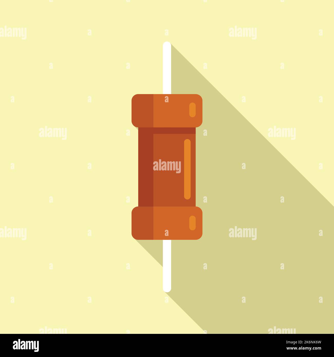 Microchip Resistor Icon Flat Vector Electric Circuit Central Computer Stock Vector Image And Art