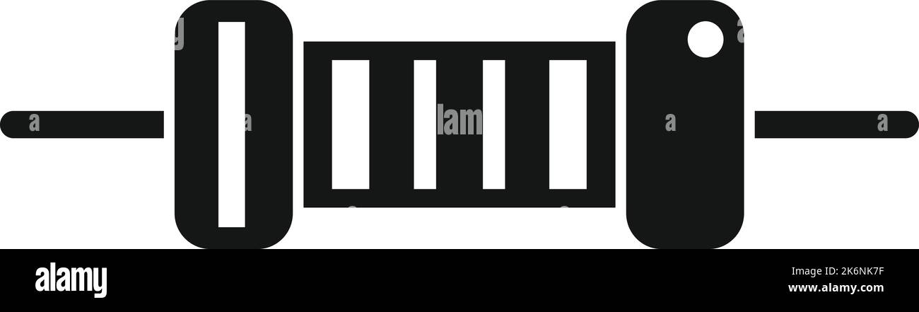 Power resistor icon simple vector. Electric circuit. Capacitor chip ...