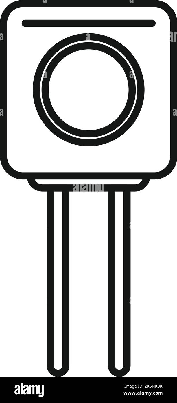 Technology resistor icon outline vector. Electric circuit. Computer ...