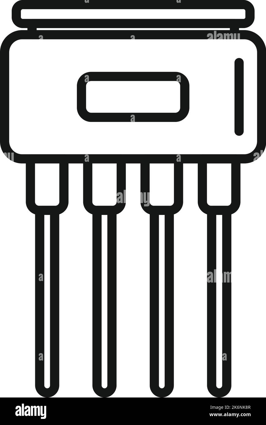 Resistance icon outline vector. Electric circuit. Electronic chip Stock ...
