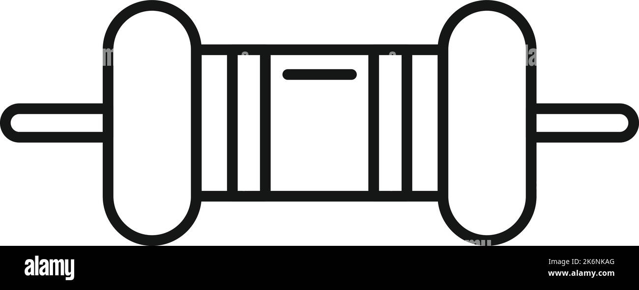 Resistor component icon outline vector. Electrical circuit. Energy board Stock Vector Image ...