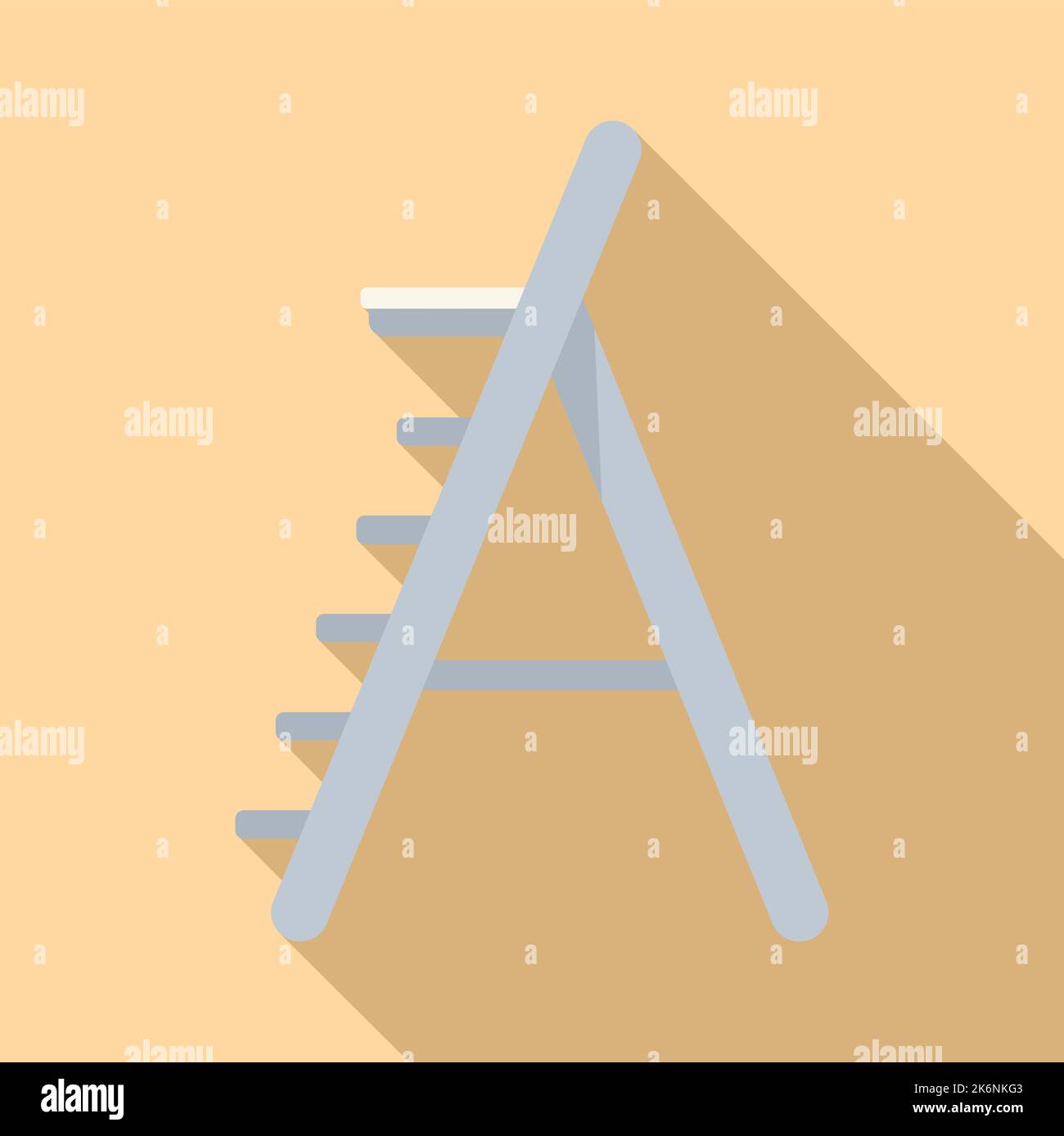Staircase icon flat vector. Step ladder. Wooden metal Stock Vector ...
