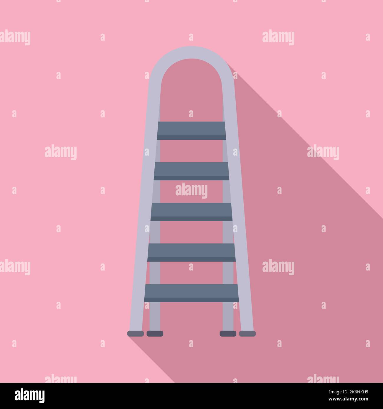 Stepladder by wall Stock Vector Images - Alamy