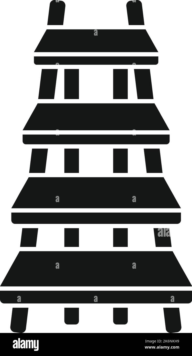 Ladder icon simple vector. Wood construction. Wooden stair Stock Vector ...