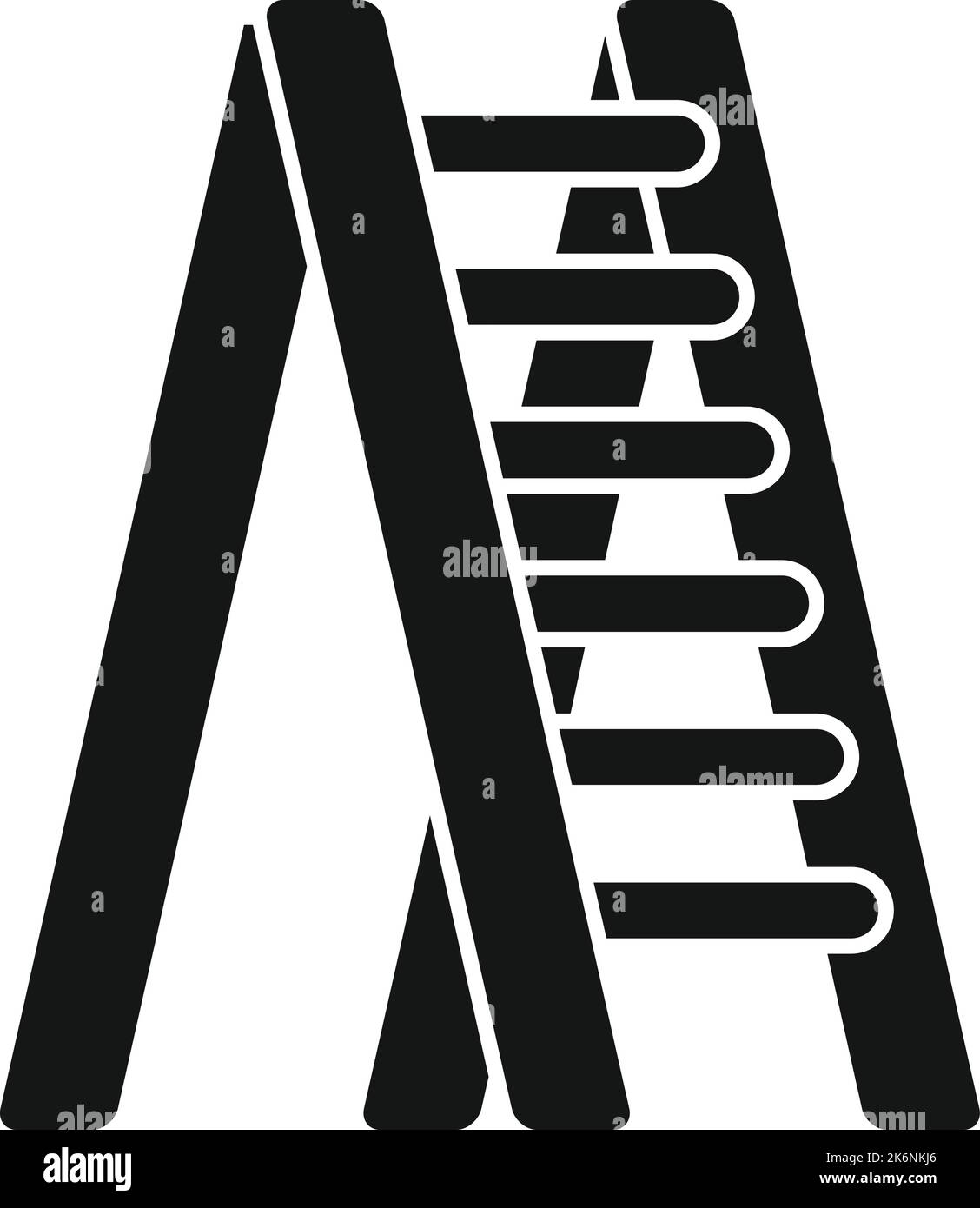Step ladder icon simple vector. Metal up. Safety staircase Stock Vector ...