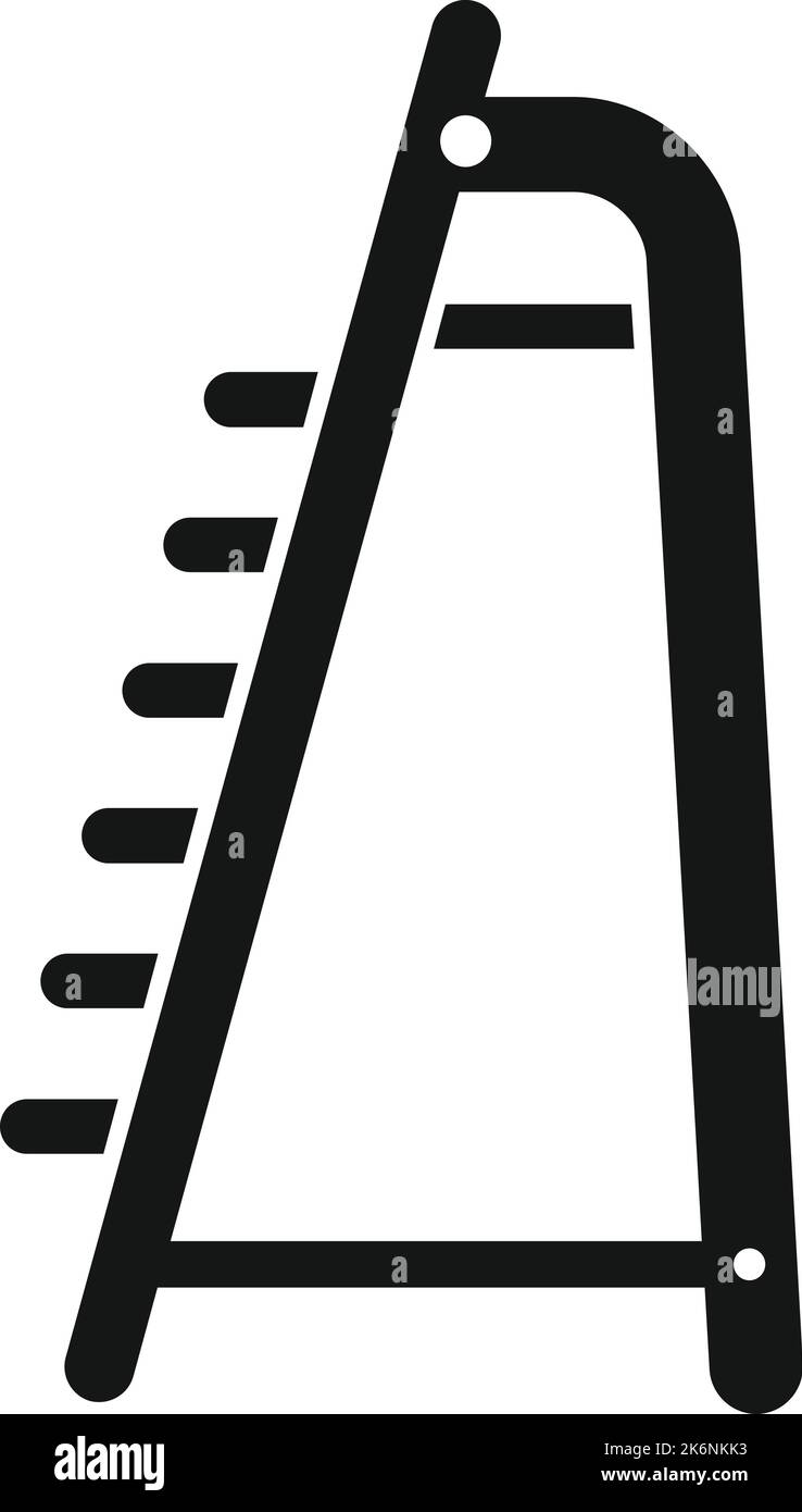 Metal ladder icon simple vector. Step construction. Safety staircase ...