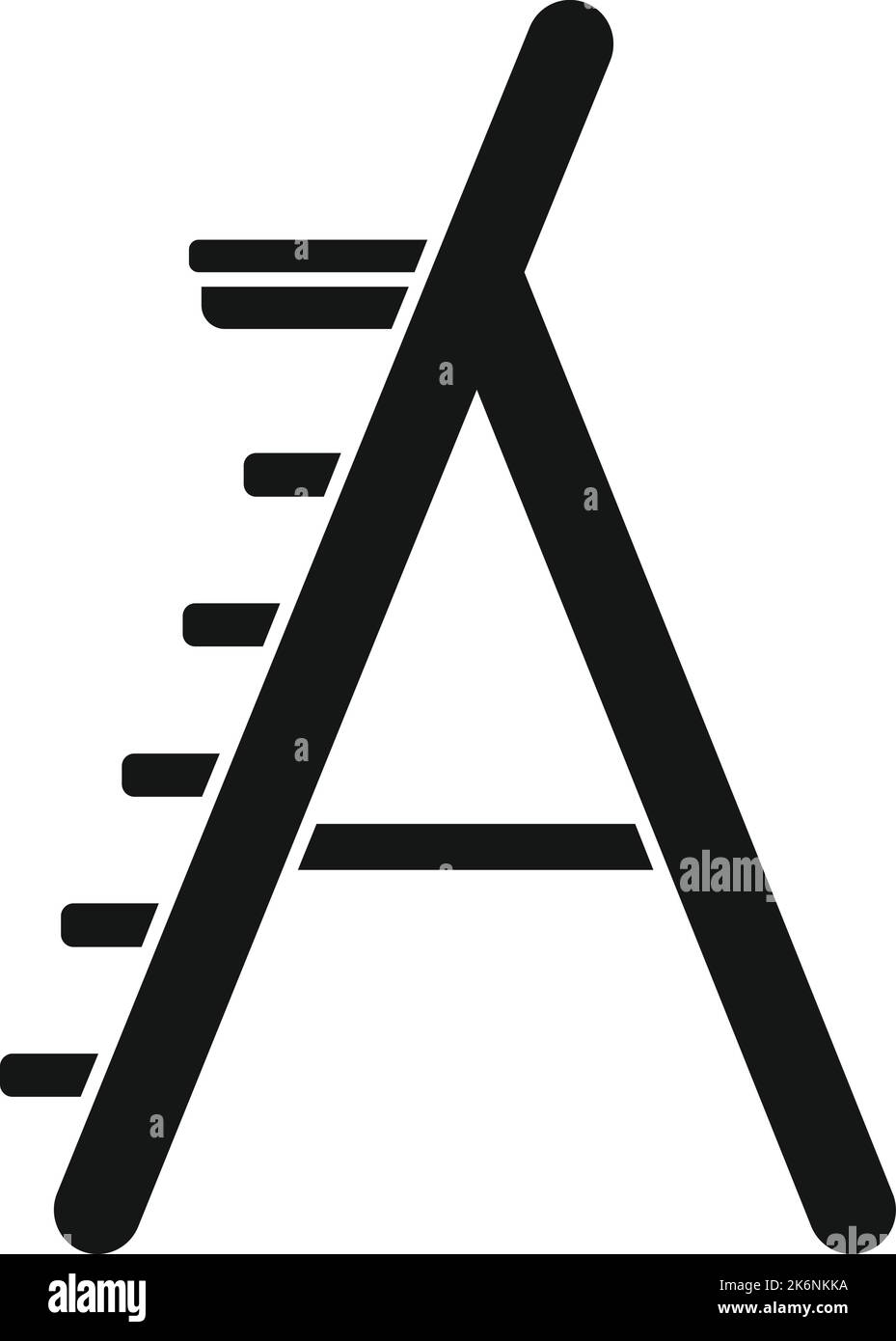 Staircase icon simple vector. Step ladder. Wooden metal Stock Vector ...