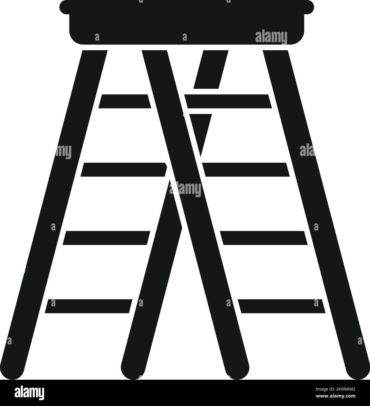 Construction ladder icon simple vector. Wooden step. Metal stair Stock ...