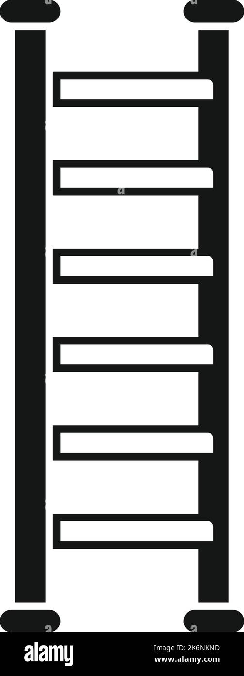 Stand ladder icon simple vector. Step construction. Wooden metal Stock ...