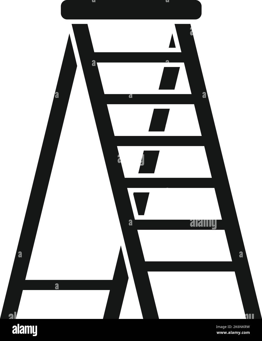 Household ladder icon simple vector. Step construction. Stair metal ...
