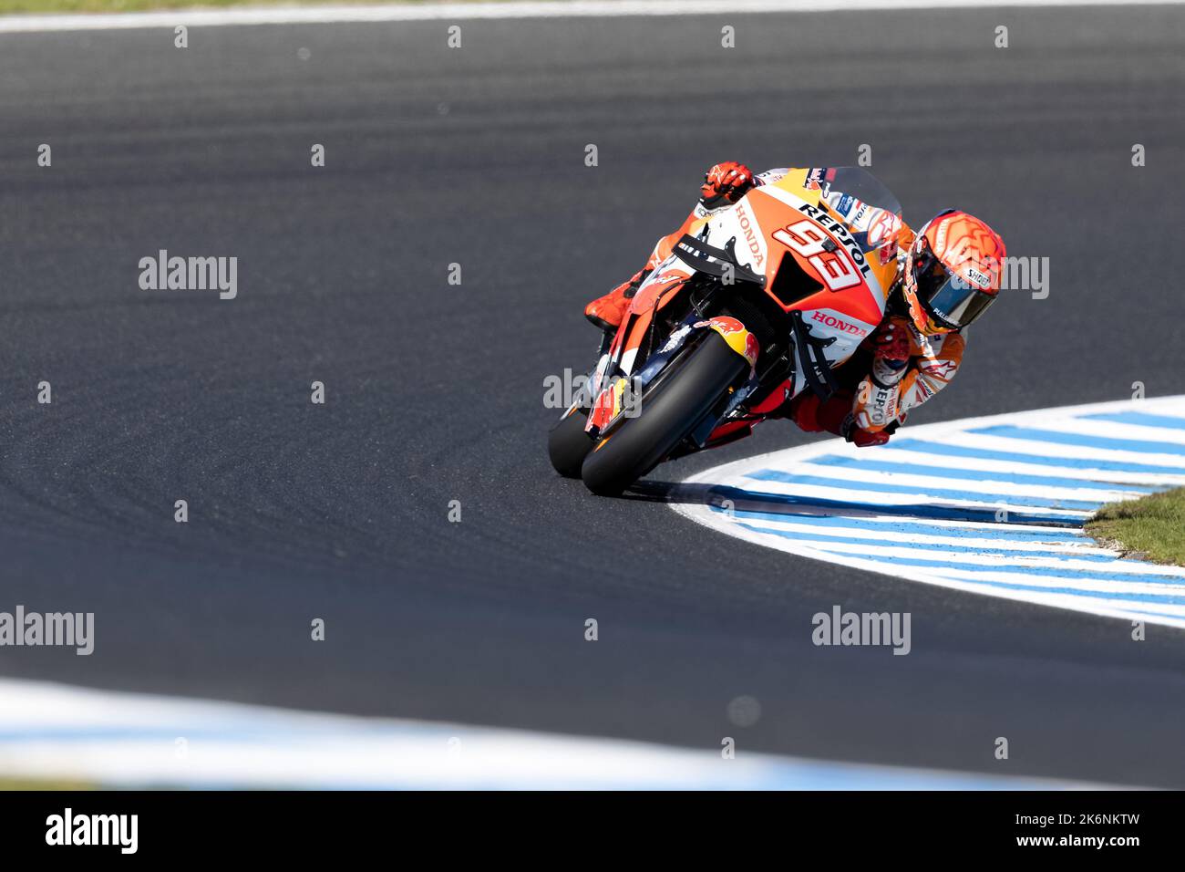 Phillip Island, Australia, 15 October, 2022. Marc Marquez of Spain on the Repsol Honda Team ...