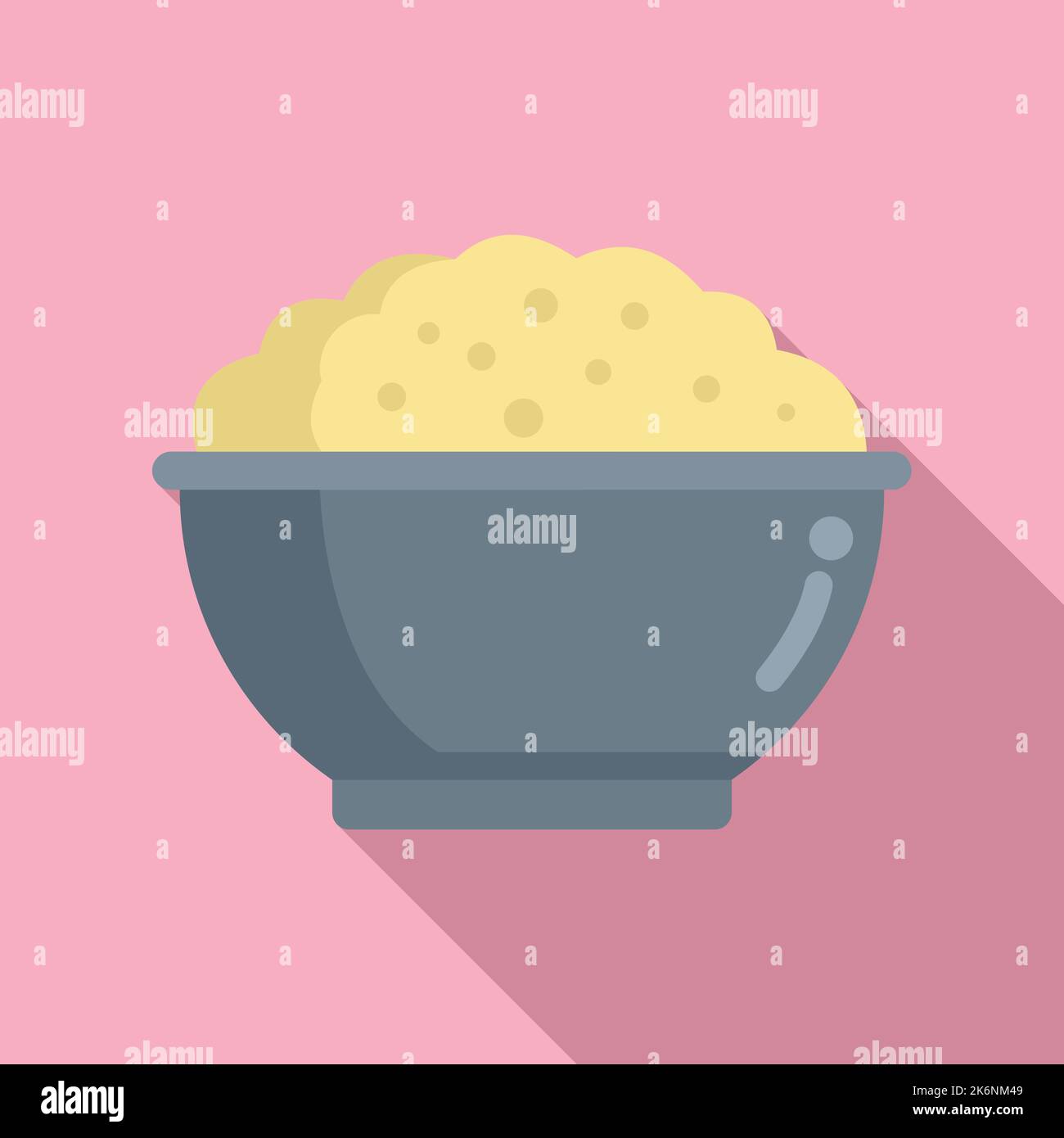Mash potato meal icon flat vector. Dish food. Farm cooked Stock Vector ...