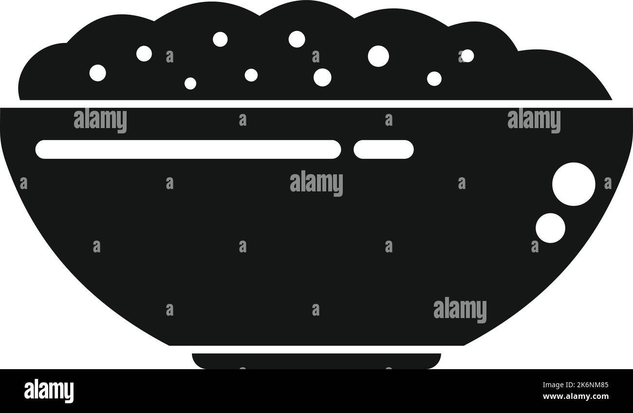 Mash potato bowl icon simple vector. Food dish. Masher meal Stock ...