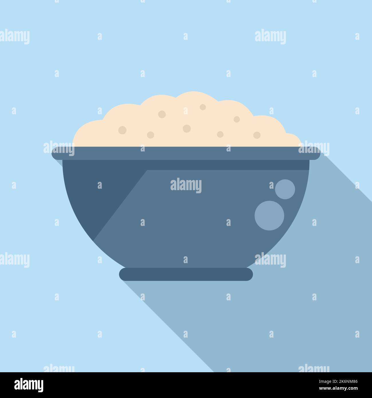 Cooked mash potato icon flat vector. Boiled food. Spoon meal Stock ...