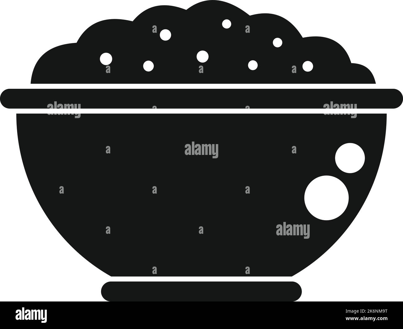 Cooked mash potato icon simple vector. Boiled food. Spoon meal Stock ...