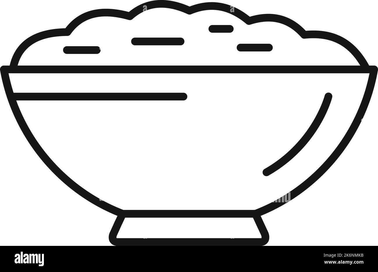 Masher potato icon outline vector. Mash food. Bowl meal Stock Vector ...