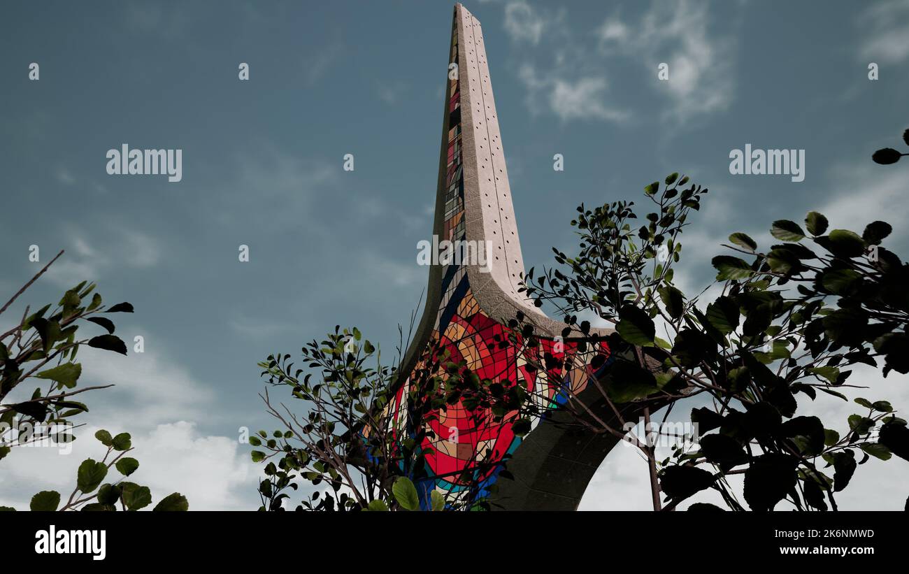 Damascene Sword Monument | نصب السيف الدمشقي, دمشق, سوريا Stock Photo ...