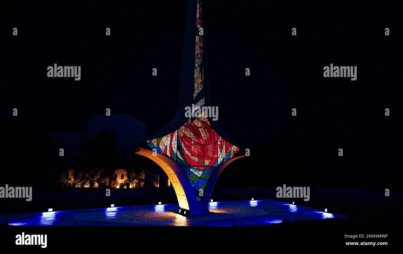 Damascene Sword Monument | نصب السيف الدمشقي, دمشق, سوريا Stock Photo ...