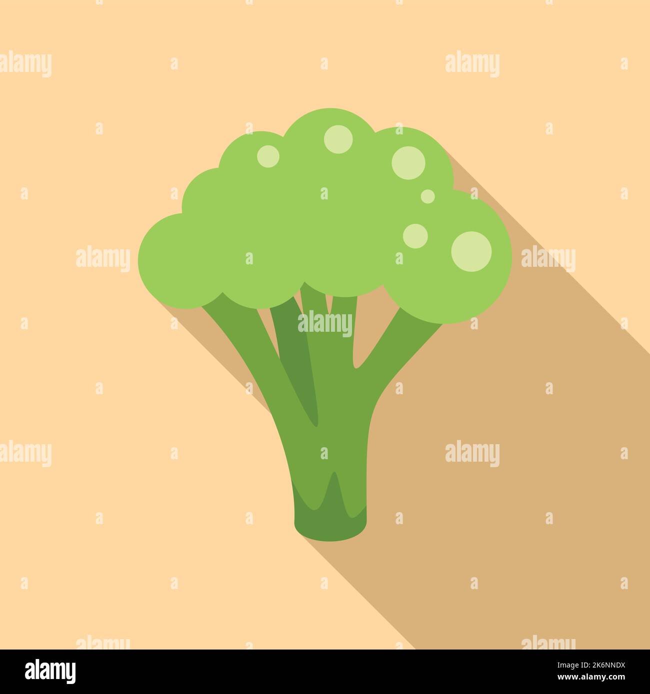 Brocoli icon flat vector. Food cabbage. Plant salad Stock Vector Image ...