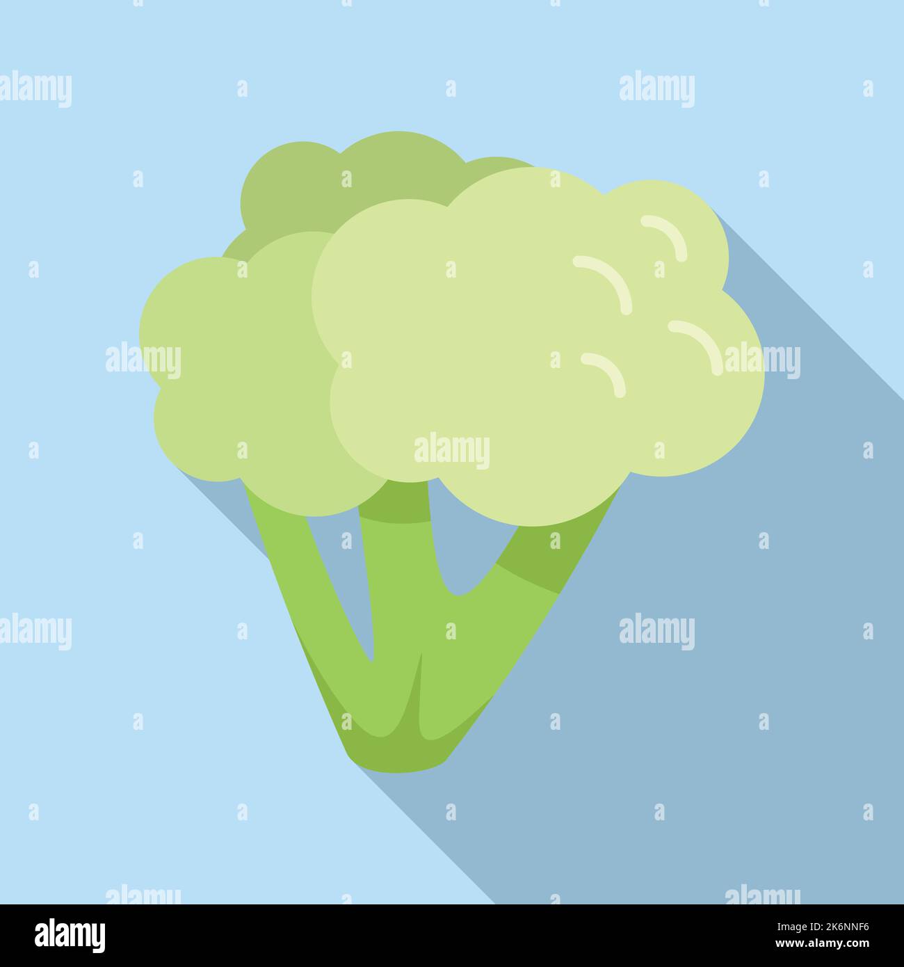 Food brocoli icon flat vector. Plant salad. Vegetable plant Stock ...