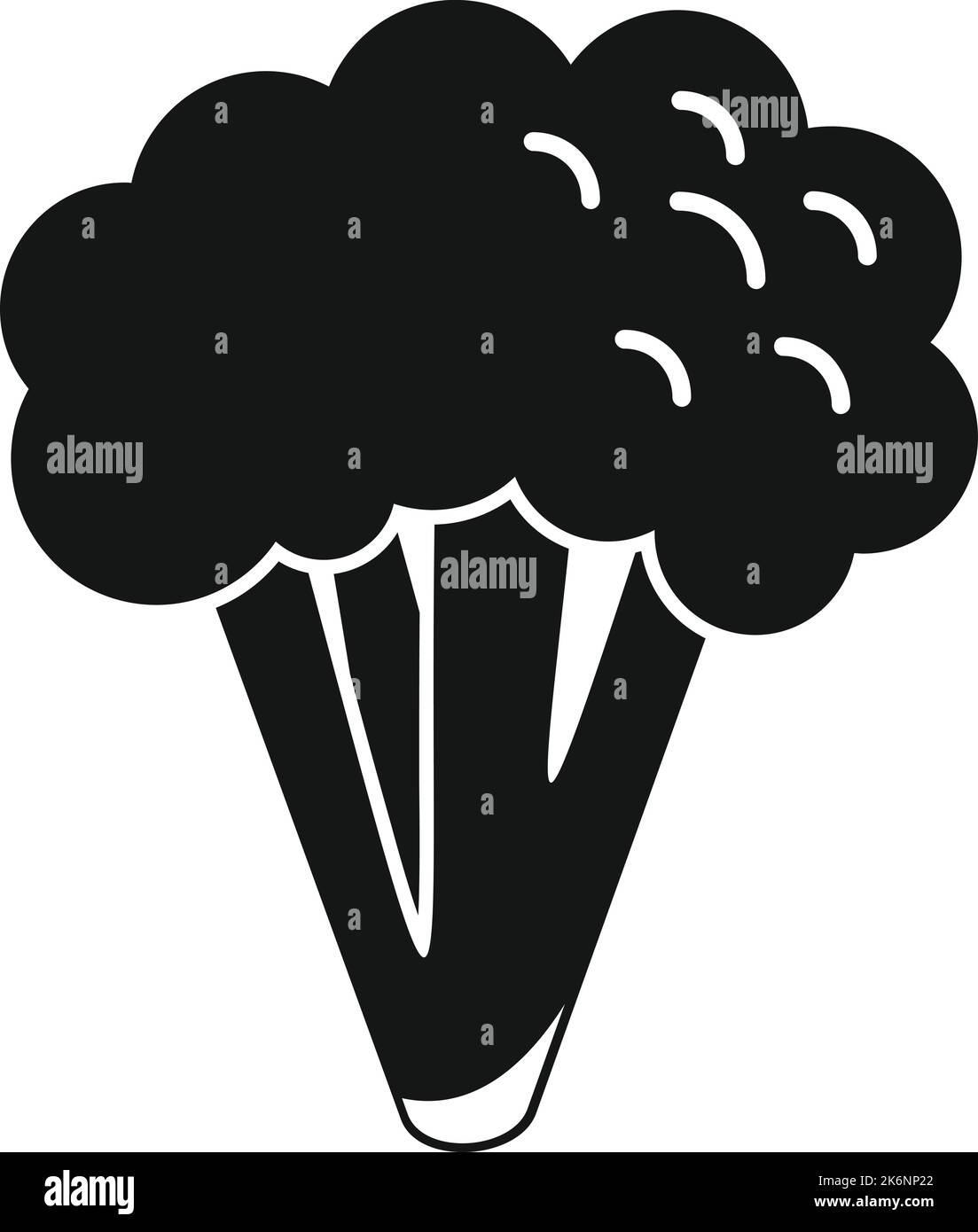 Brocoli bunch icon simple vector. Cabbage vegetable. Plant salad Stock ...