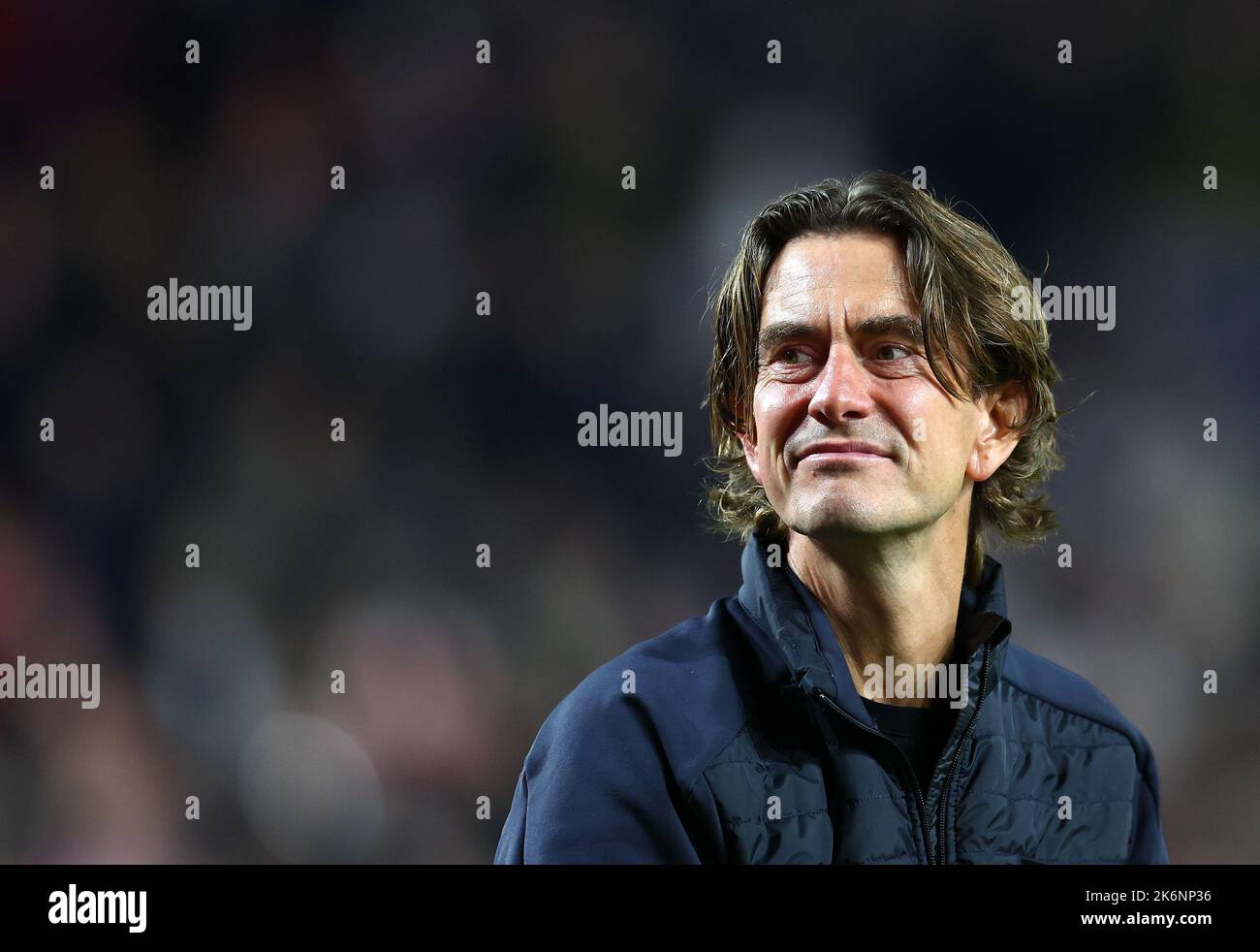 London, UK. 14th October 2022. Thomas Frank manager of Brentford during ...