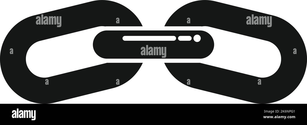 Button chain icon simple vector. Link web. Internet digital Stock ...