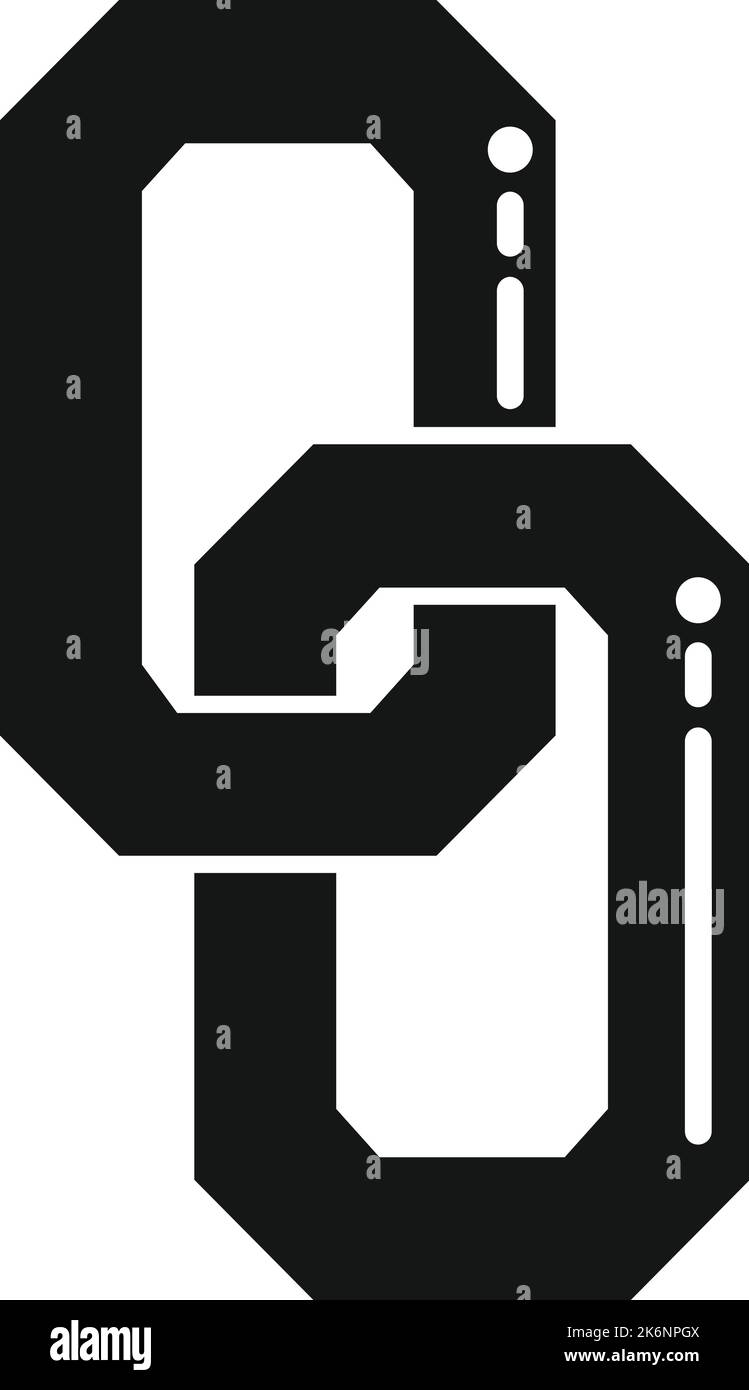 Chain link icon simple vector. Computer button. Internet network Stock ...