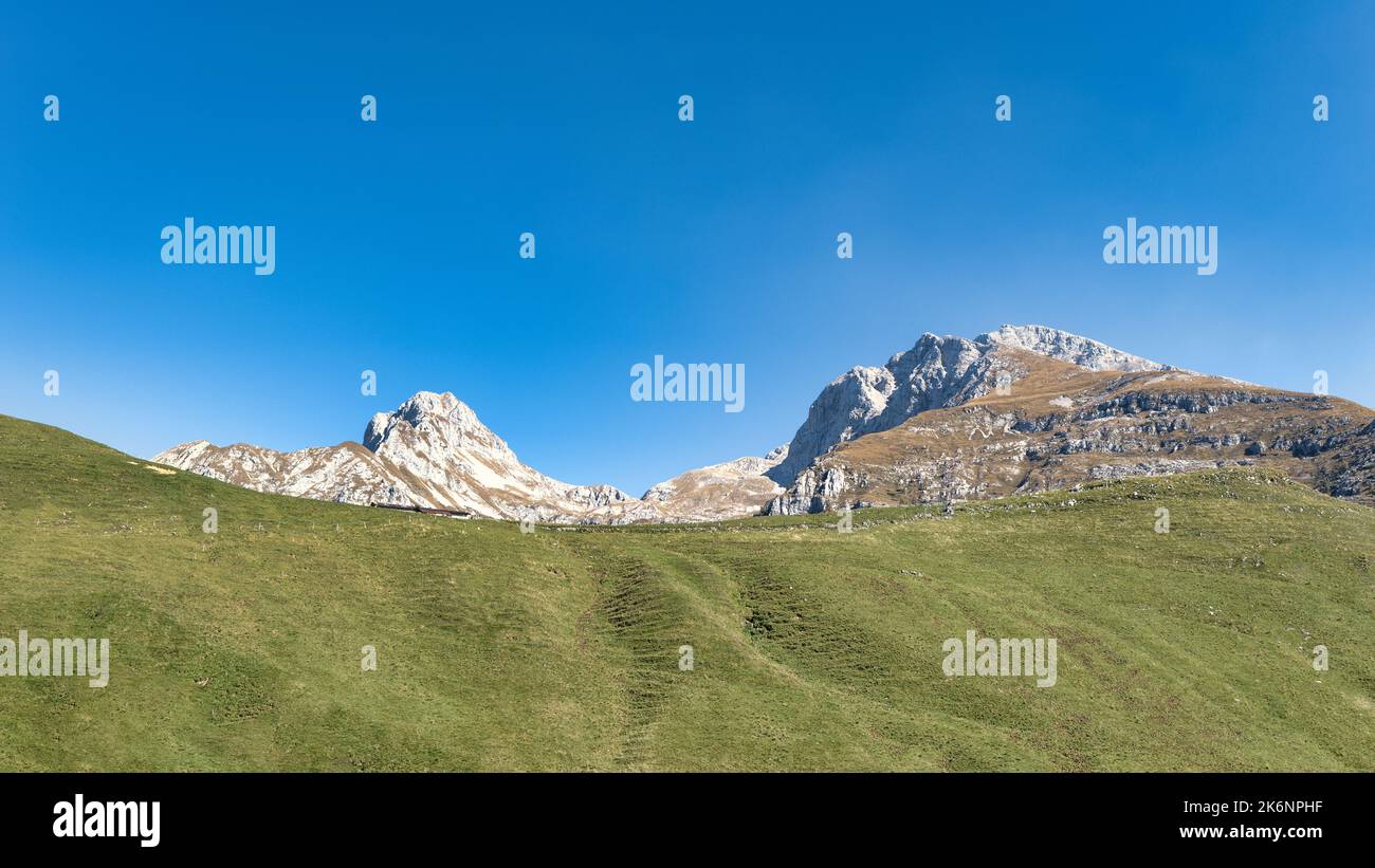 Mount Corna Piana and Arera in the Serina valley in the Orobian Alps ...