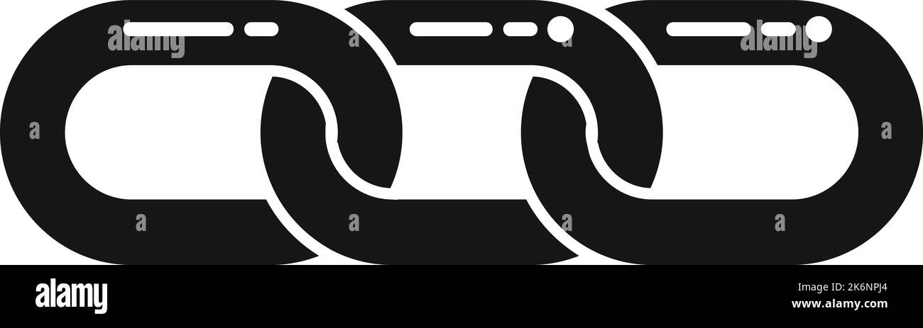 Chain connection icon simple vector. Internet system. Digital steel ...