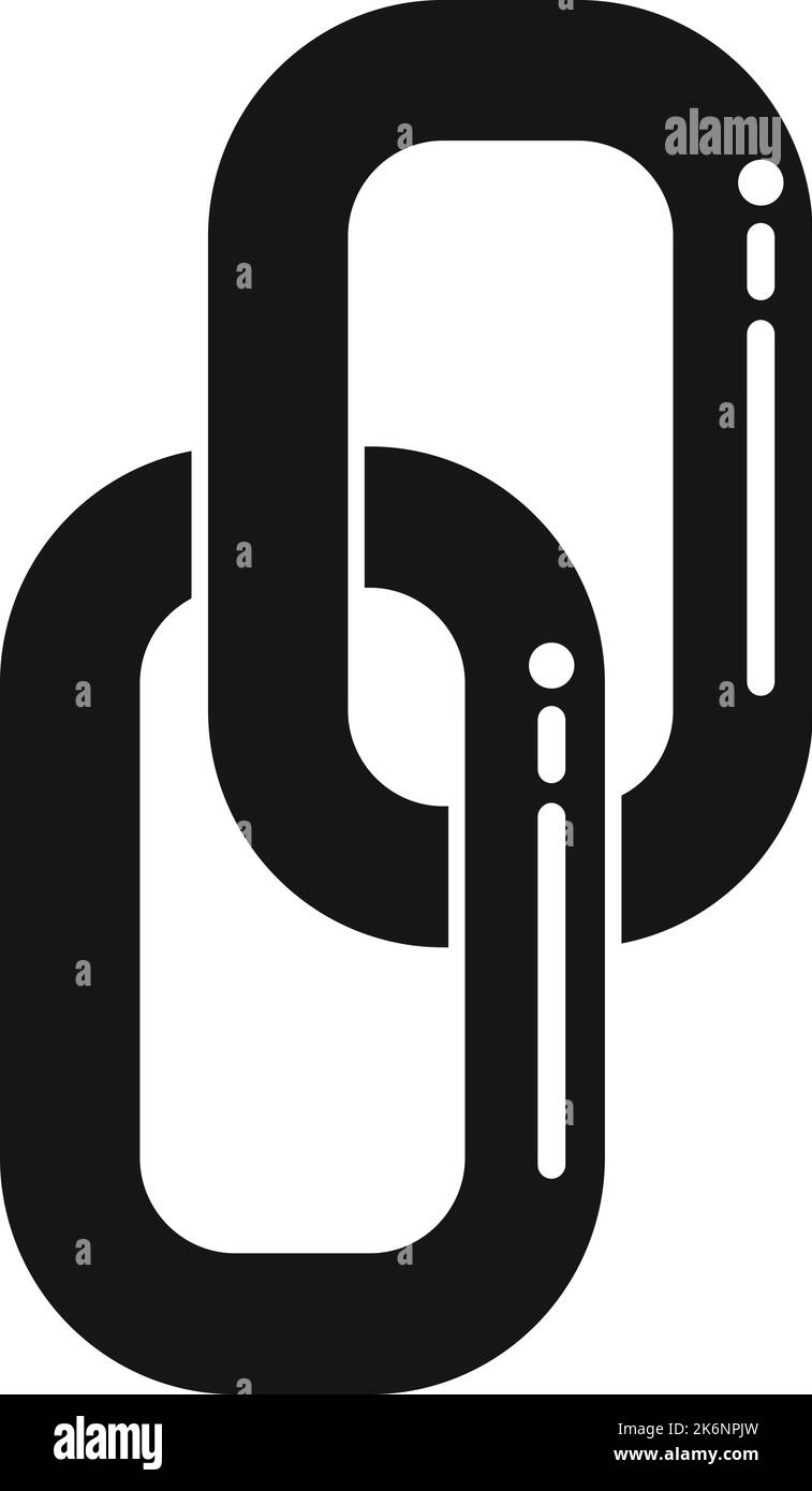 Hyperlink chain icon simple vector. Metal link. Computer internet Stock ...