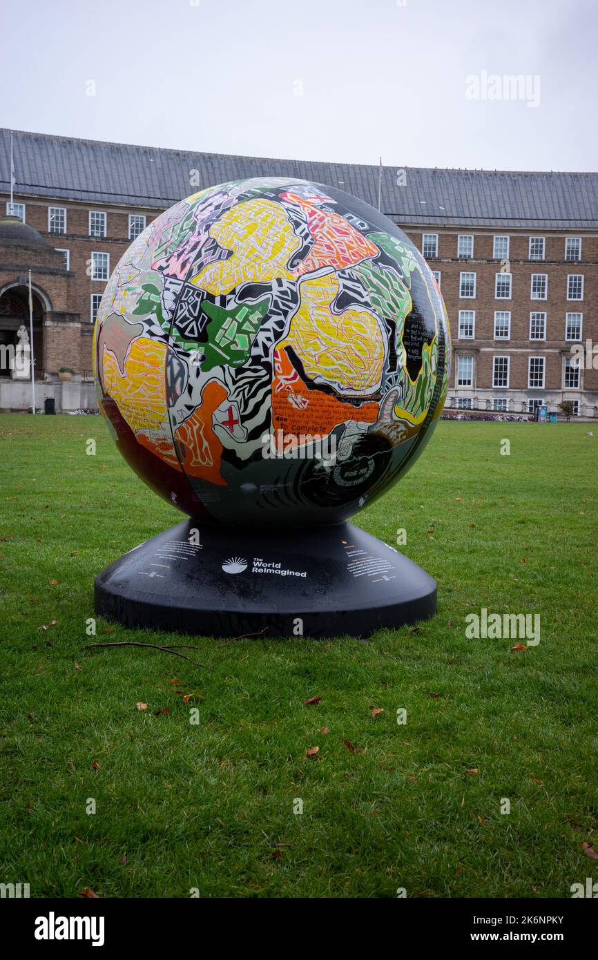 The World Reimagined large globe ball structures in College Green ...