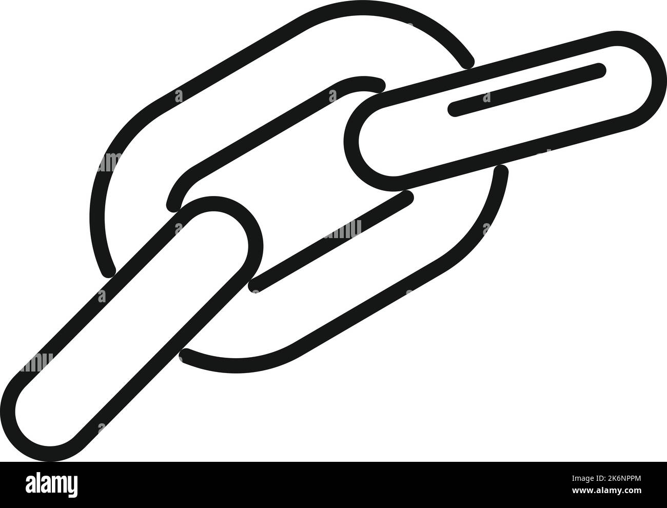 Interface chain icon outline vector. Web link. Internet button Stock ...