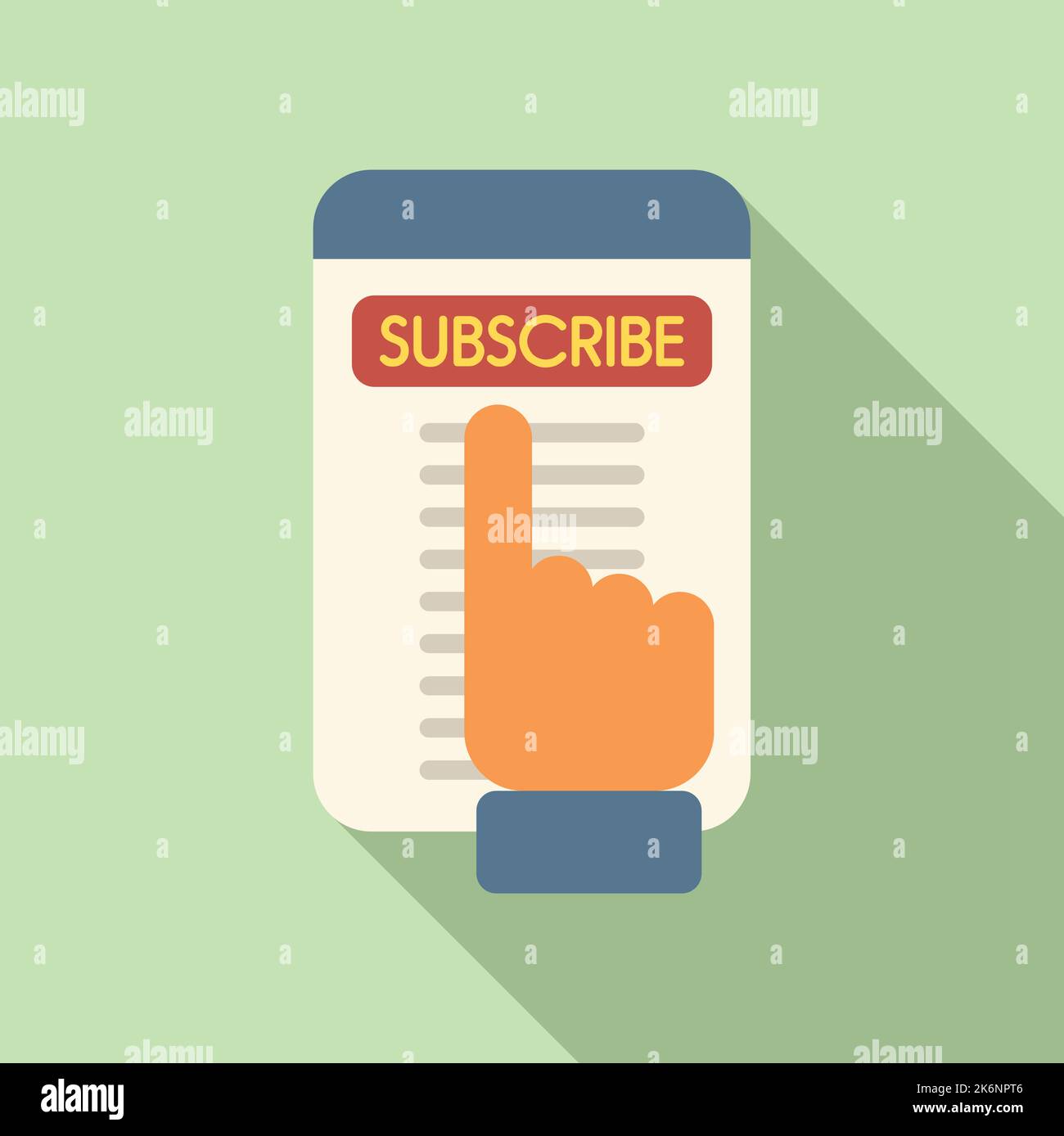 Subscribe icon flat vector. Email message. Button letter Stock Vector ...