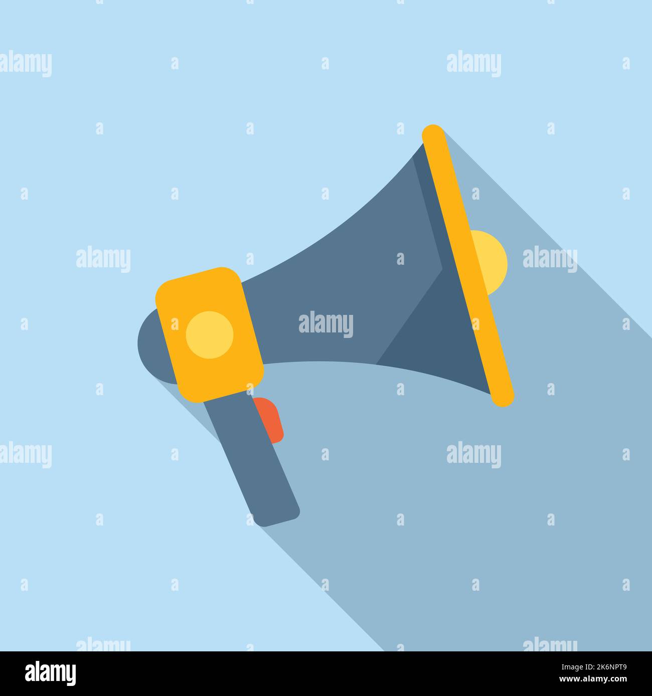 Subscribe megaphone call icon flat vector. Email newsletter. Sound ...