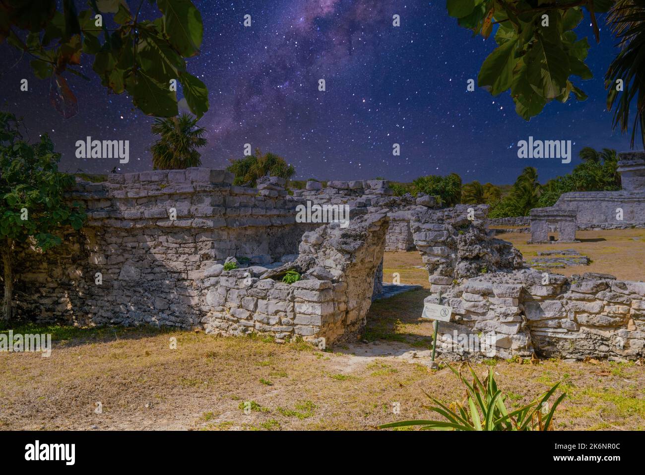The castle, Mayan Ruins in Tulum, Riviera Maya, Yucatan, Caribbean Sea ...