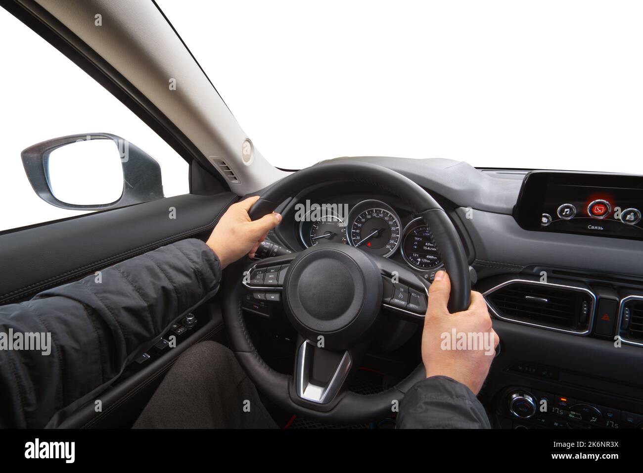 Leather steering wheel isolated hi-res stock photography and images - Alamy