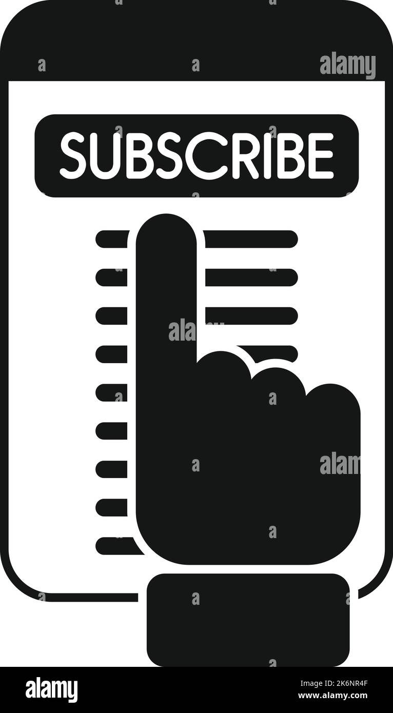Subscribe icon simple vector. Email message. Button letter Stock Vector ...
