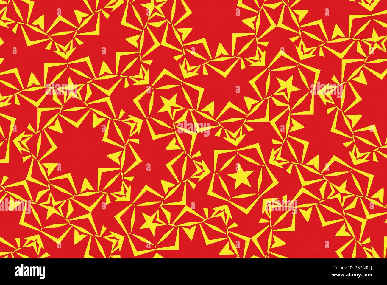 Geometric pattern in the colors of the national flag of North Macedonia ...