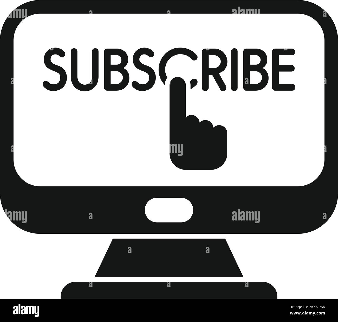 Subscribe online icon simple vector. Letter notice. Pop post Stock ...