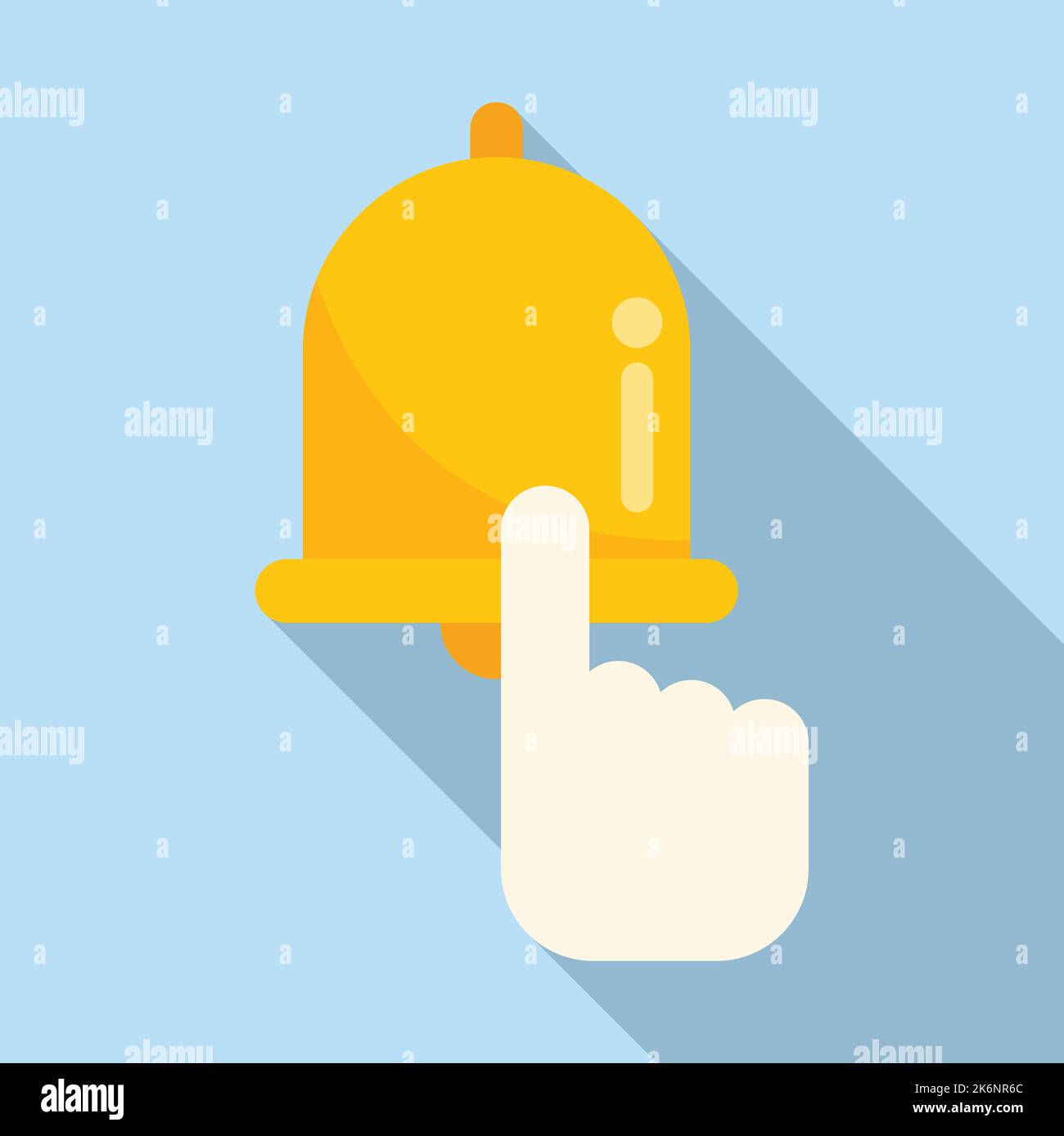 Click subscribe icon flat vector. Notice letter. Social post Stock ...