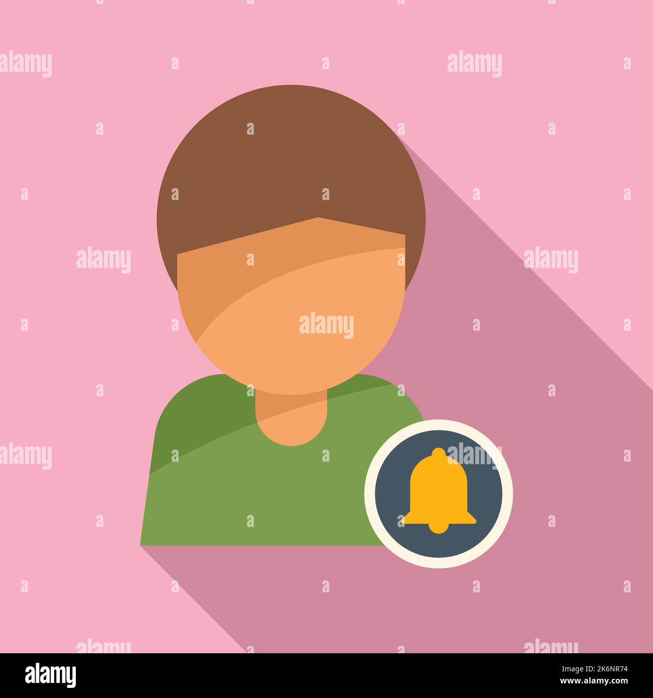 Subscribe boy icon flat vector. Email message. Social post Stock Vector ...